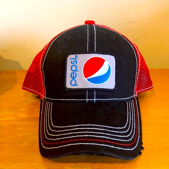 Accessories | Pepsi Adjustable Mesh Back Trucker Style Hat | Poshmark